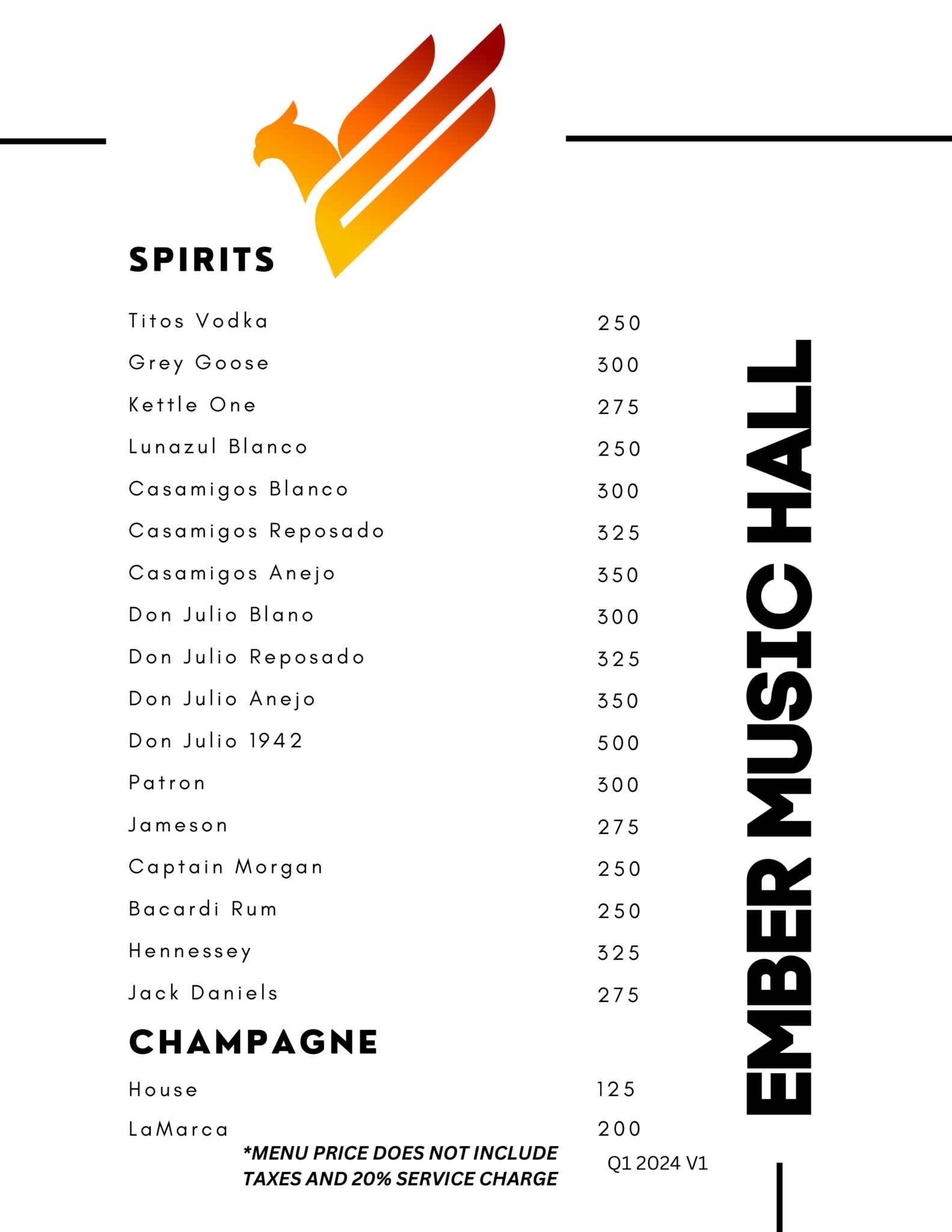 Menu – Ember Music Hall Richmond VA